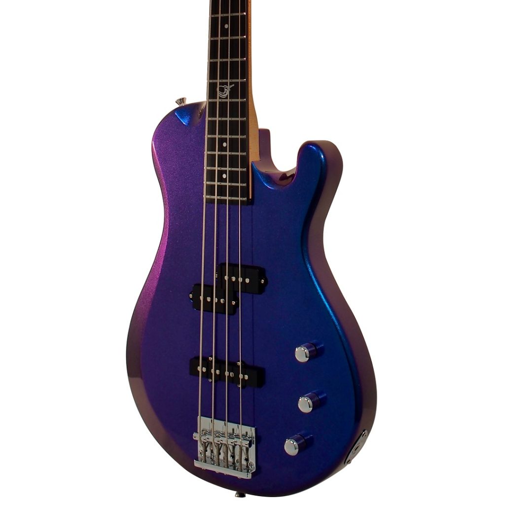 Overhead Electric Blue Purple Color-Shift Travel Bass Guitar - OEB990BP ...